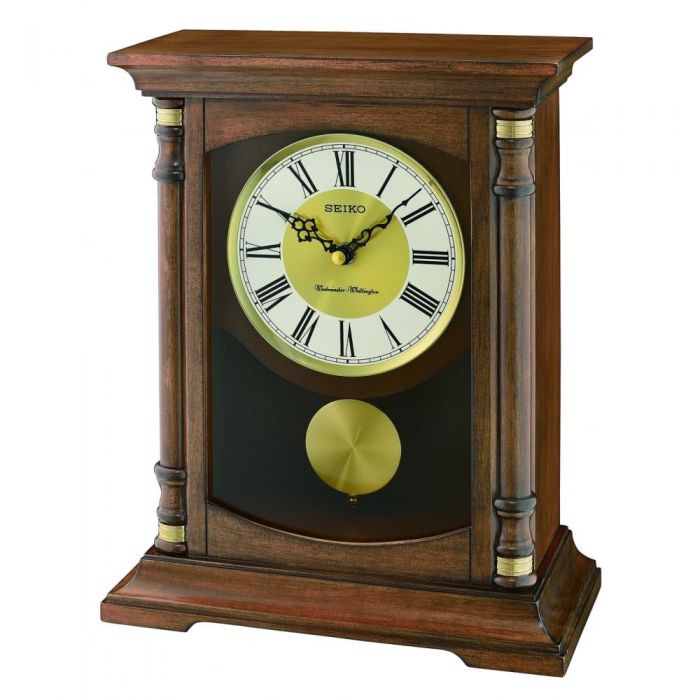 Seiko Clocks Wooden Westminster Chime Battery Mantle Pendulum Clock seiko-clocks-wooden-westminster-chime-battery-mantle-pendulum-clock